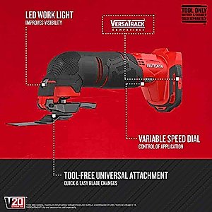 CRAFTSMAN V20* Oscillating Tool Cordless, Tool Only (CMCE500B)