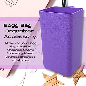 BOGLETS - Organizer Compartment Charm Accessory Compatible with Bogg Bags - Keep Sunglasses or Sunscreen Handy with your Tote Bag - Fits on the Inside or Outside of the Bag (Purple)