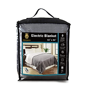 Twin Electric Blanket Heated Sherpa and Reversible Flannel Washable Throw,Fast-Heating Full Body Warming Soft with 10 Heat Settings/Safety 10 Hours Auto-Off Controller （62x84''Linen
