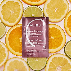 Malibu C Mini Malibu Rehab Wefts & Extensions - Contains 2 Hair Remedy Packets - Removes Build Up + Prevents Hair Breakage - Hydrating Hair Care for Preventing Breakage