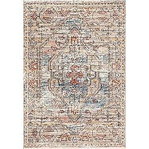 NuLOOM Marley Traditional Medallion Fringe Area Rug, 9' x 12', Beige