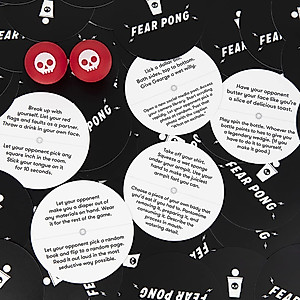 Fear Pong: Refreshed Edition – Unleash Your Wild Side – The Daring Adult Card Game by Cut – Contains 200+ Horrible Dares – Extreme Beer Pong for Parties and Game Night