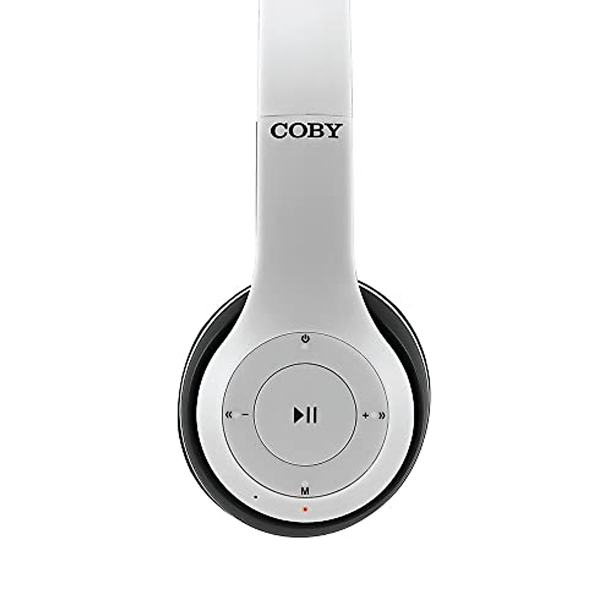 Coby Bluetooth Headphones | Wireless Headphones with Built-in Mic, Hands-Free Calling | Over The Ear Foldable Bluetooth Headset for Easy Storage | Up to 5 Hours of Playtime | Supports AUX in (White)