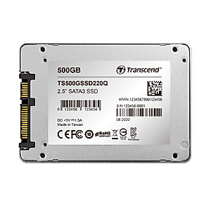 Transcend 500 GB SATA III 6Gb/s SSD220Q 2.5” SSD TS500GSSD220Q