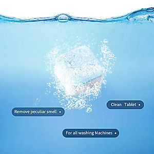 NATRUTH Washing Machine Cleaner Descaler 30 Pack Deep Cleaning Washer Cleaner Tablets For HE Front Loader & Top Load Washer