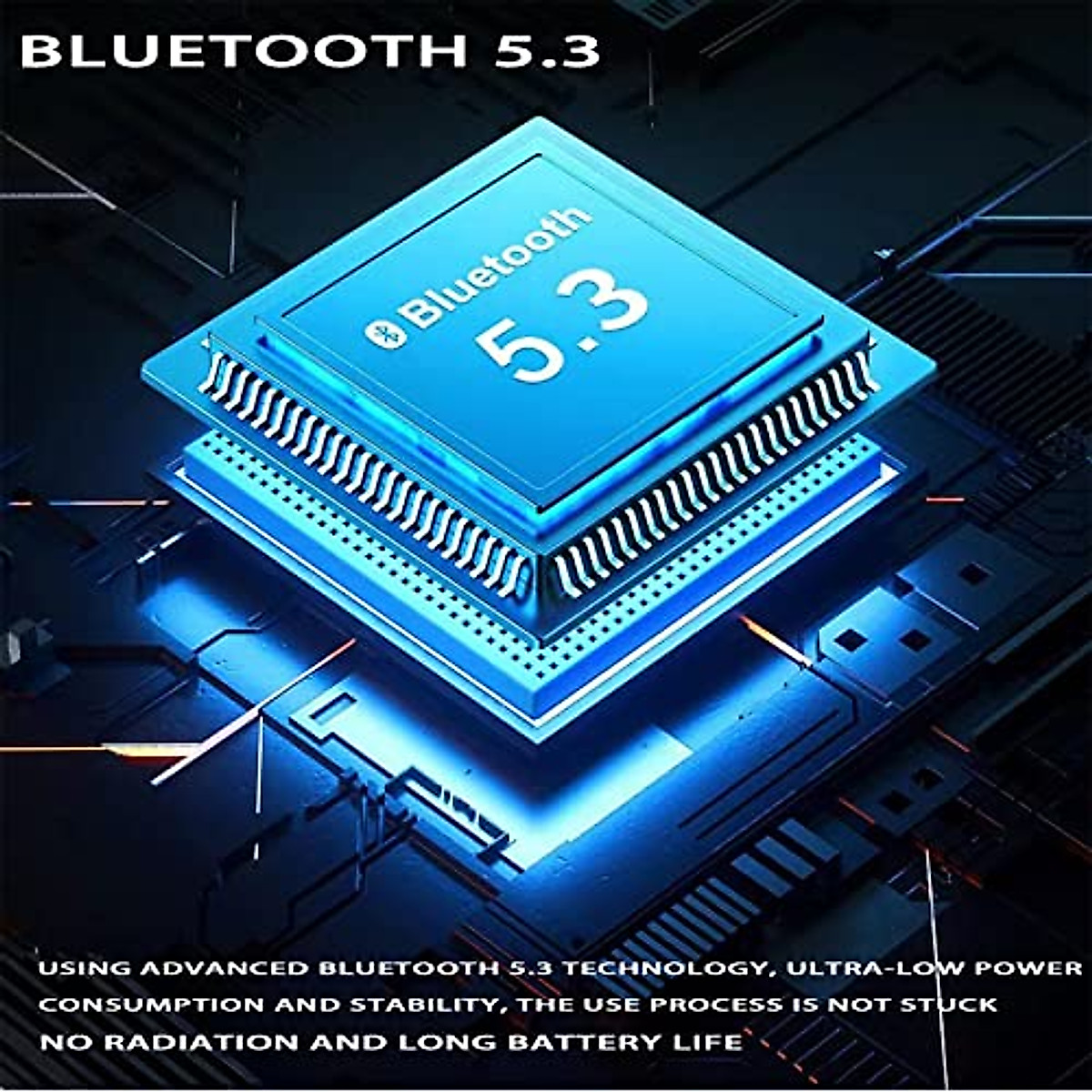 Vinkyster Open-Ear Bluetooth Bone Conduction Sport Headphones - Sweat Resistant Wireless Earphones for Workouts and Running - Built-in Mic for Fitness, Running, Cycling, and More, (Black Red)