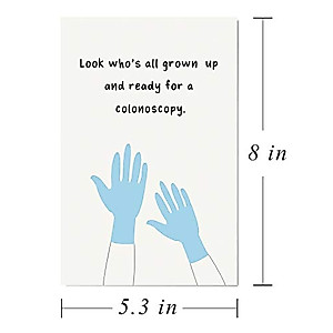 Alzombi Colonoscopy Birthday Card, Funny Birthday Card, Getting Old Card for Best Friend, 50th Bday Card