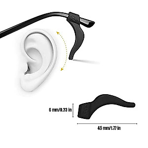 12 Pairs Eyeglasses Ear Grips, Anti Slip Elastic Comfort Glasses Retainers For Spectacle Sunglasses Reading Glasses Eyewear YJEG Yjeg001