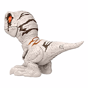 Mattel Jurassic World Dominion Uncaged Rowdy Roars Atrociraptor Ghost Dinosaur Action Figure, Toy with Interactive Motion & Sound