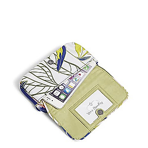 Vera Bradley Women's Recycled Lighten Up Reactive Compact Crossbody Purse With RFID Protection, Rain Forest Leaves, One Size