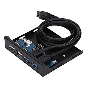 Sturdy Good Performance 2 Port Floppy Drive Front Panel, Durable Front Panel Floppy Drive, for 3.5-Inch Floppy Drive Plugging and Unplugging External Devices