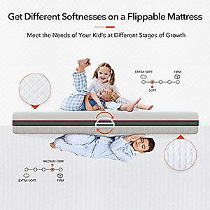 Sweetnight Twin Mattress, 10 Inch Gel Memory Foam Mattress in a Box for Cooling Sleep, Flippable Mattress with Two Firmness Preference, Pressure Relieving, CertiPUR-US Certified