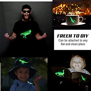 Marsway Glow in The Dark Dinosaurs Stickers Creative Luminous Wall Decor for Room Bedroom Birthday Christmas Gifts for Kids Girls Boys 12 Dinosaurs
