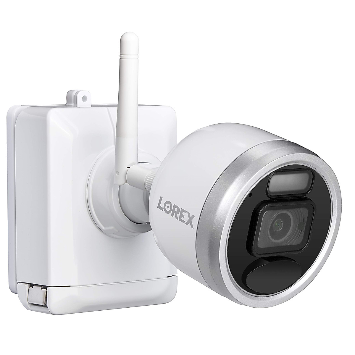 Lorex Indoor/Outdoor Wireless Security Camera System, 1080p HD Wire Free Cameras with Motion Detection Surveillance, Active Deterrence, 64GB MicroSD, 6 Channel NVR, 2 Battery Operated Cameras