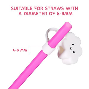VALICLUD 2Pcs Cloud Shape Straw Tips Cover Silicone Straw Plugs Reusable Plugs for Straw
