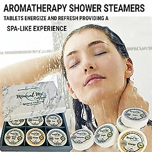 Shower Bombs Aromatherapy - Shower Steamers with Organic Essential Oils for Vaporizing Steam Spa, Relaxation and Stress Relief. Vapor Shower Tablets, Shower Melts - Self Care Gifts for Women and Men
