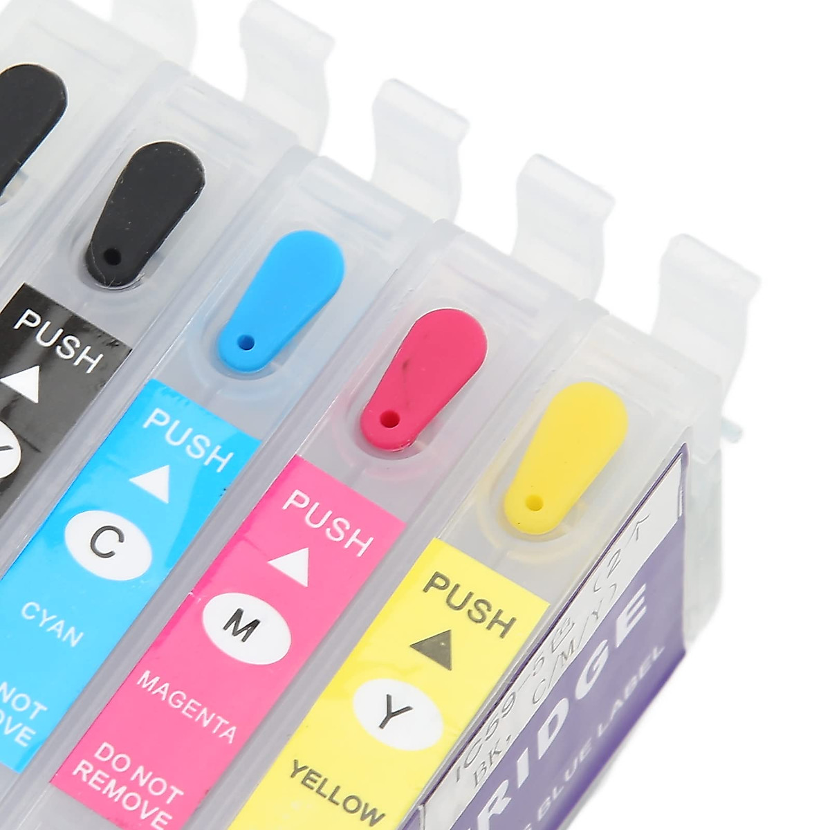 FTVOGUE Ink Cartridge Replacement, 5PCS PP 4 Colors Ink Cartridge Standard Color Ink Cartridges Replacement Cartridge Combo Pack Color, Inkjet Printer Ink