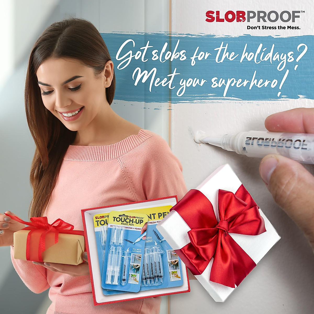 Slobproof 5-Pack Replacement Brush Tips for Refillable Touch up Paint Pen, Refillable Paint pens for Walls, Touch up Work, Fillable Paint Pens for Touch-up Brush Tool for Paint Syringe with Brush Tip