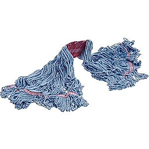 Carlisle FoodService Products 369454B14 Looped-End Mop Head With Red Band, Large, Blue