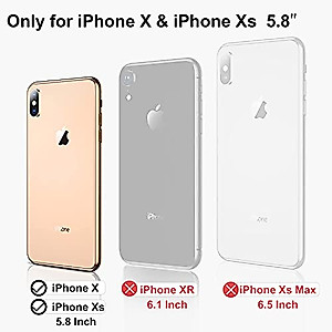 Humixx Shockproof Series iPhone X Case/iPhone Xs Case, [Military Grade Drop Tested] [Upgrading Material] Translucent Matte Case with Soft Edge, Heavy Duty Protective Case, 5.8 Inch Black