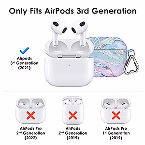 Velvet Caviar AirPods 3rd Generation Case Cute Protective Cover - Compatible with Apple AirPods 3 Case for Women with Keychain - 2021 Gen 3 (Black Leopard)