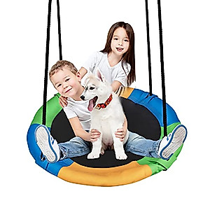 Multi-Strand Ropes for Replacement Pack of 2 Saucer Tree Swing Ropes Support 680lbs 71in Length Adjustable Hanging Ropes for Tree Round Swing