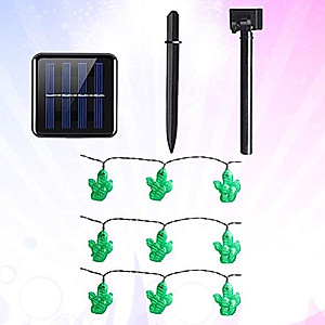 Christmas Lights Decoration Christmas Solar String Lights 30 LED Solar String Lights Cactus Shape String Light Waterproof String Lights for Wedding Party Home Bedroom Garden Patio Decoration Green