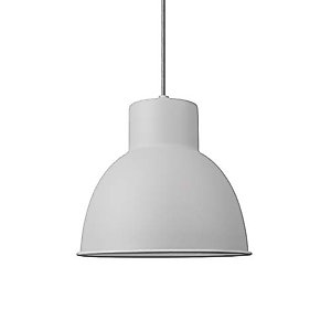 Globe Electric 61002 1-Light Pendant, Matte Gray, Gray Designer Fabric Cord