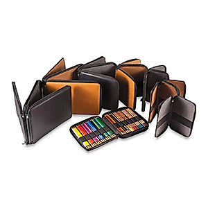 Speedball Art Products Genuine Leather Storage Case for Pencils, Makers, Pens and Art Supplies