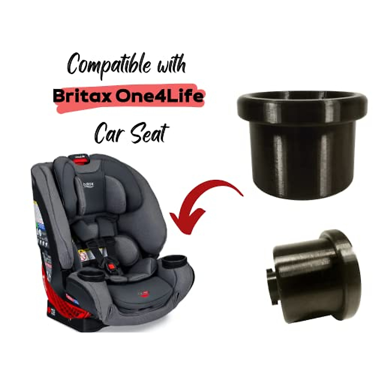 Cup Holder compatible with the Britaxx One4Life Child's Car Seat (Single Cup Holder)