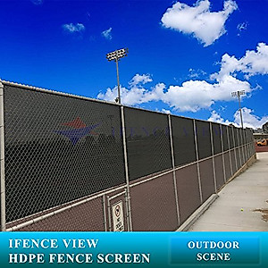 Ifenceview 6'x3' to 6'x50' Black Shade Cloth Fence Privacy Screen Fence Cover Mesh Net for Construction Site Yard Driveway Garden Pergolas Gazebos Canopy Awning 180 GSM UV Protection (6' x 4')