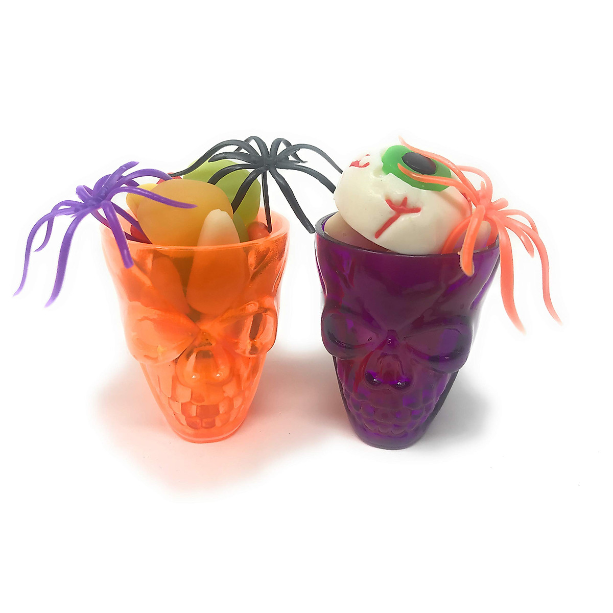 Funiverse 40 Bulk Halloween Skull Party Favor Shot Glasses or Dessert Cups - ideal for kids of all ages