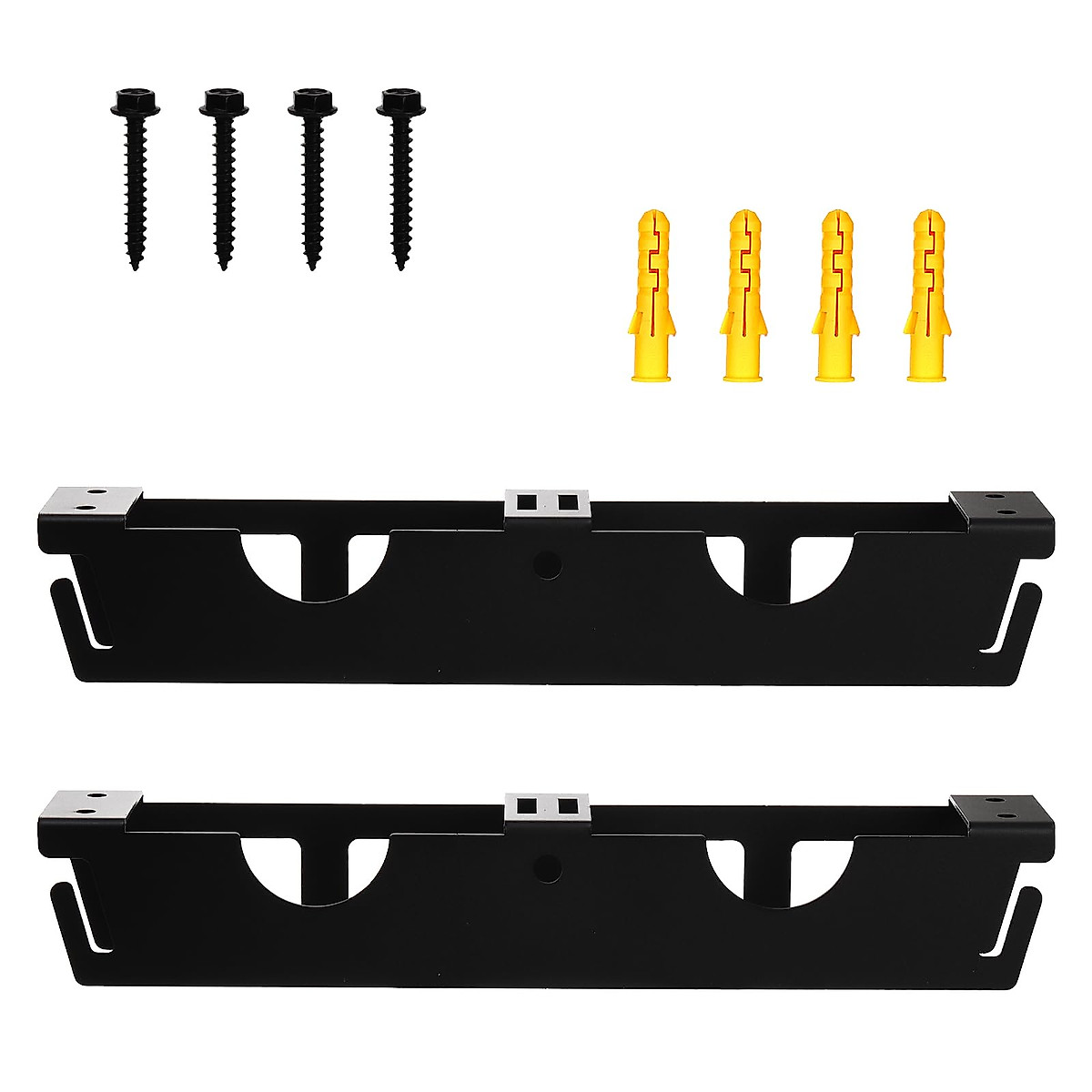 SOUJOY Angle Grinder Holders, 4 Bay Angle Grinder Stand, 2 Pack Polisher Power Tool Racks, Garage Wall Mount Bracket for Angle Grinders, Cutters, Screwdriver