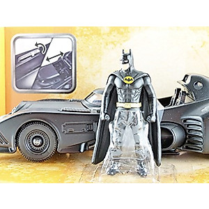 Dc Comic 1989 Batmobile With 2.75" Batman Metals Diecast Vehicle With Figure, Black