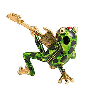 QIFU-Hand Painted Enameled Frog Style Decorative Hinged Jewelry Trinket Box Unique Gift For Home Decor