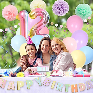 BRT Bearingshui 12th Birthday Decorations, 40 Inch Rainbow Gradient Number 12 Balloon, 12th Birthday Balloon, Happy Birthday Banner, Children’s 12th Birthday Party Supplies for Kids