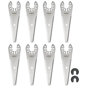 AIRIC Tapered Rigid Scraper Universal, 8 pcs Oscillating Multitool Blades, Compatible with Dewalt Fein Multimaster Porter Cable Black&Decker Bosch Dremel Rockwell etc. 1YQG8P