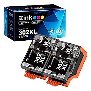 E-Z Ink (TM) Remanufactured Ink Cartridge Replacement for Epson 302XL 302 T302XL T302 to use with Expression Premium XP-6100 XP6100 XP-6000 XP6000 Printer (2 Black)