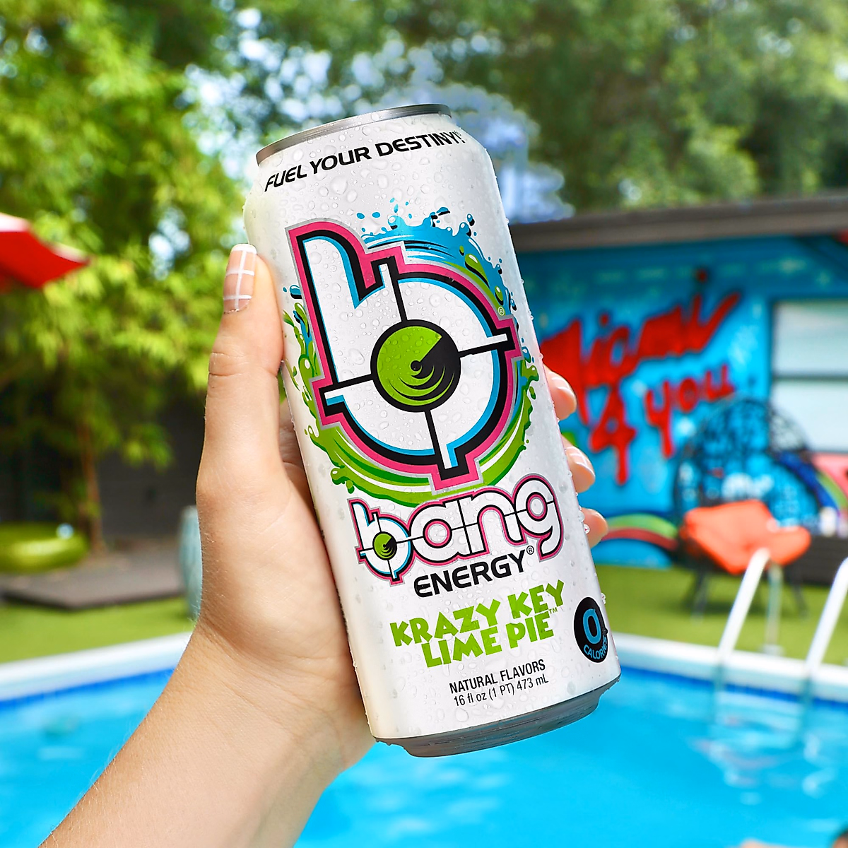 Bang Energy Key Lime Pie, Sugar-Free Energy Drink, 16-Ounce (Pack of 12)