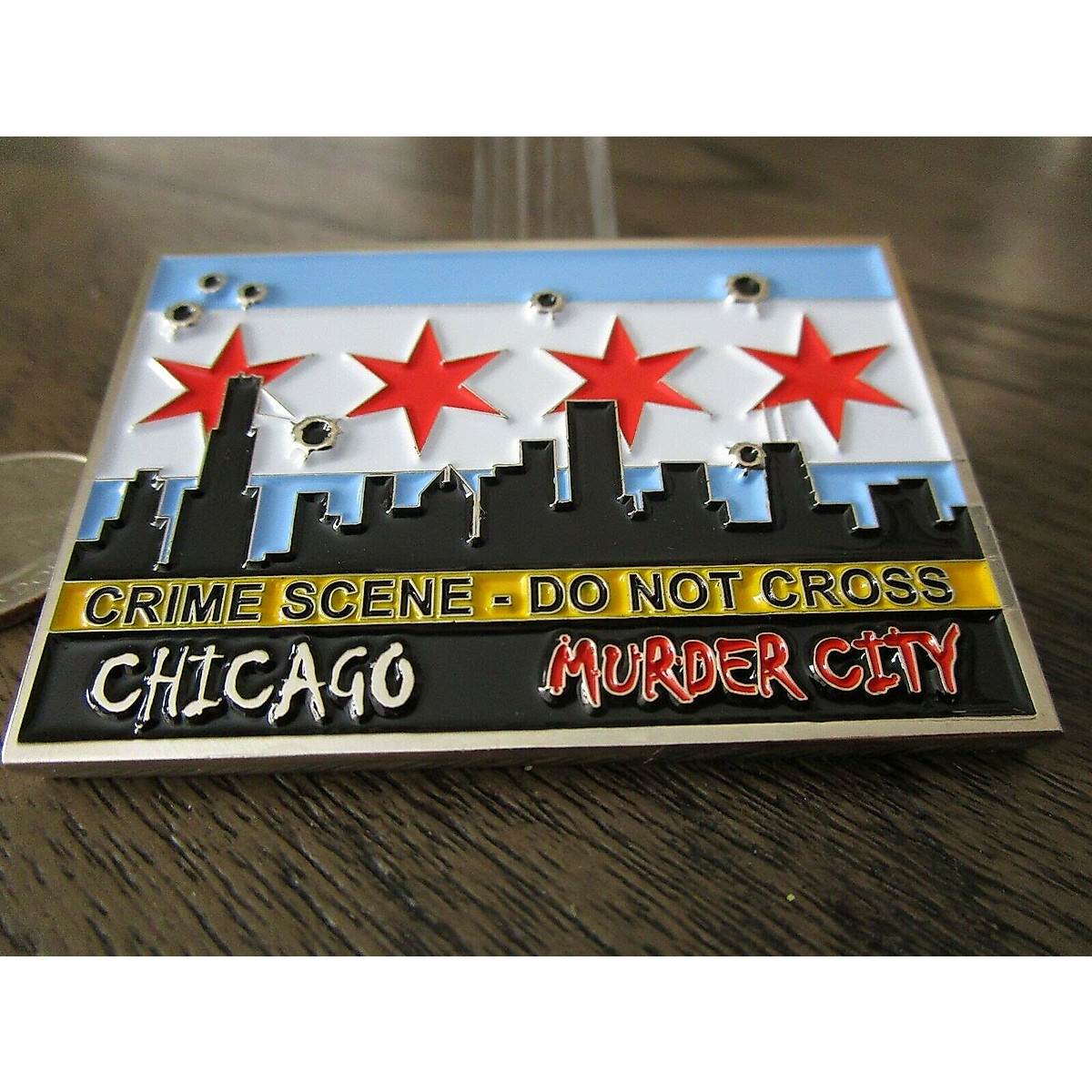 Chicago Police Department CPD Grim Reaper Help Wanted Murder City Challenge Coin