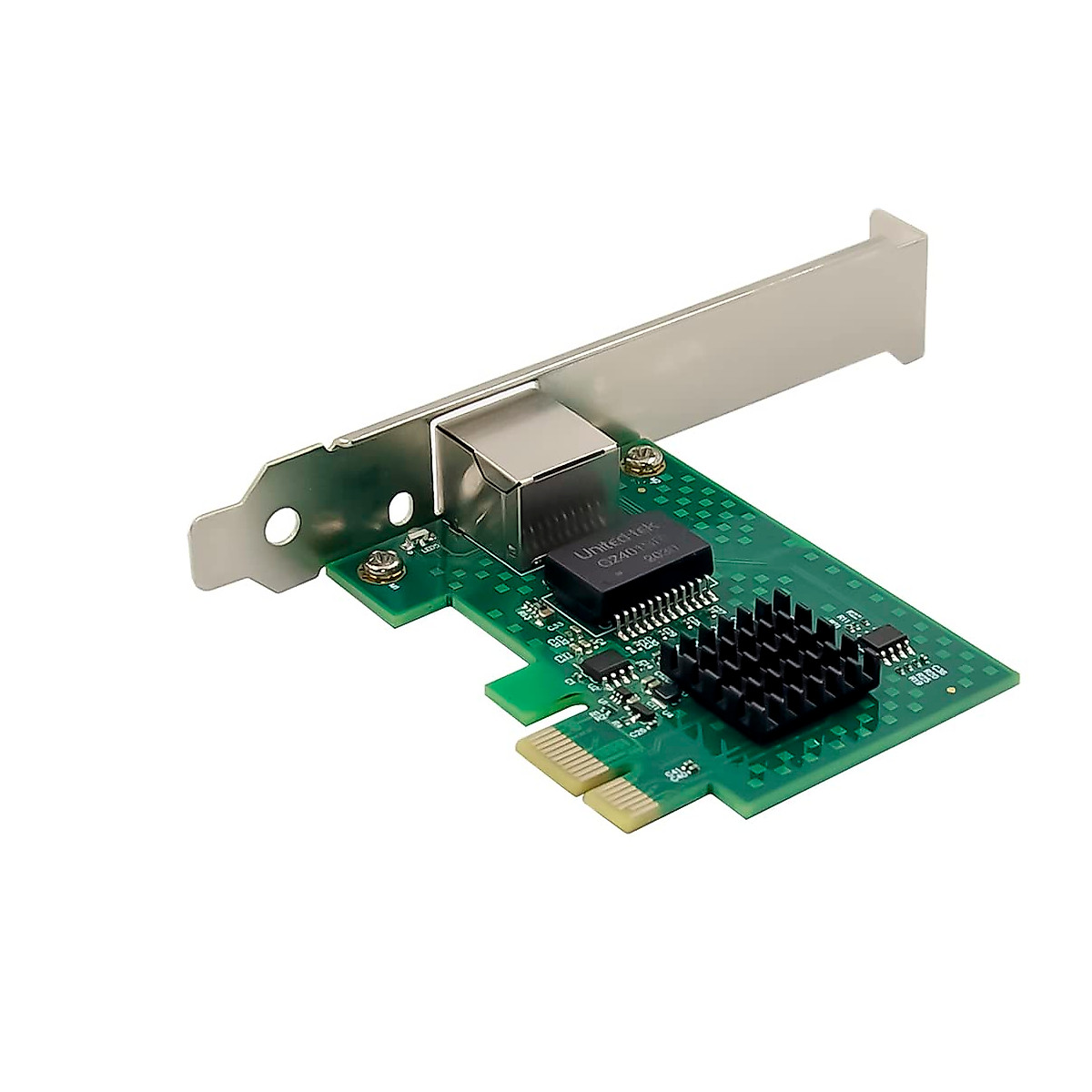 2.5GBase-T PCIe 3.1 Network Adapter with Intel I225-V+3ft Cat8 Ethernet Cable 2500/1000/100Mbps PCI Express Gigabit Ethernet Card RJ45 LAN Controller for Windows 10/11 with Low Profile Bracket