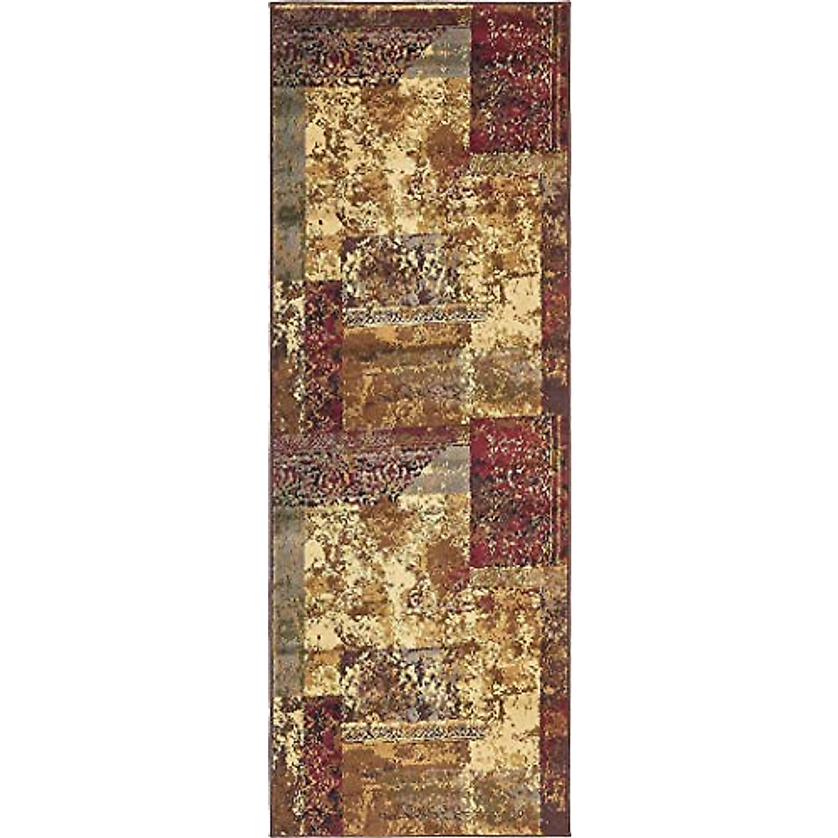 Unique Loom Barista Collection Area Rug - Arusha (2' 2" x 6' 1" Runner, Beige/ Black)