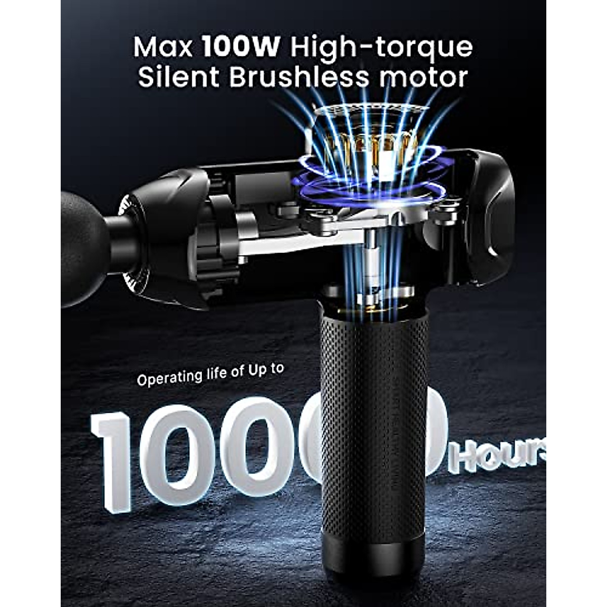 RENPHO Massage Gun Deep Tissue, FSA HSA Eligible Percussion Muscle Massage Gun Bluetooth for Athletes, Portable Electric Handheld Massager Gun, LED Touch Display