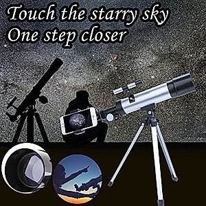 MIANHT Tripod Astronomical Telescope - Astronomical Portable Refracting Telescope, HD High-Power 90x Children's Gift Telescope for Astronomy Beginners, with Phone Adapter