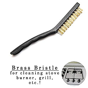 BBQ Grill Brushes (2 Count) Stainless Steel, Brass Heavy Duty Scratch Brush Set Bristles Brush for BBQ Grill Brush, Cleaning, Kitchen, etc.