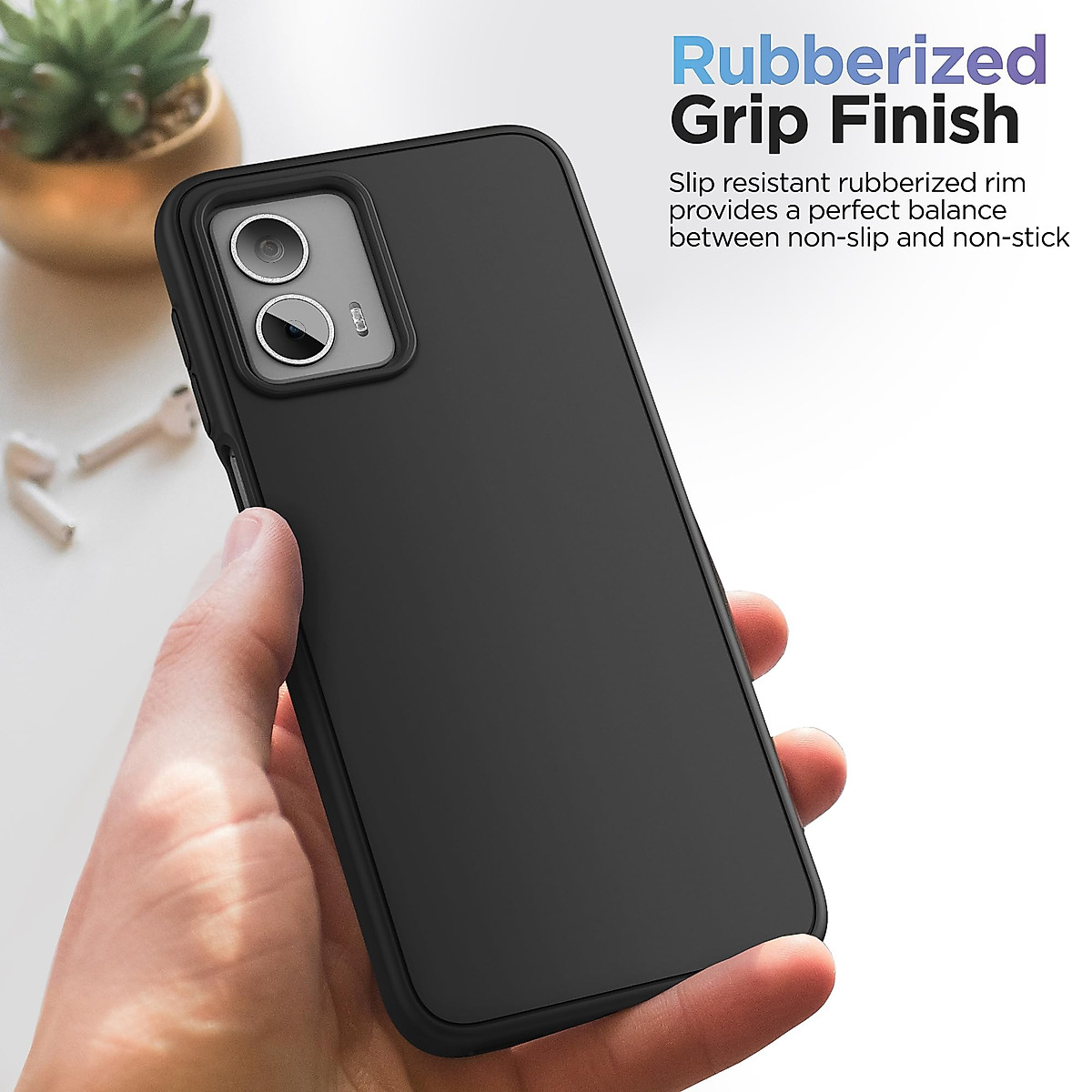 Encased Belt Case for Moto G 5G (2023) Slimshield Phone Case with Holster Clip (2023 Motorola G-5G 2023) Matte Black