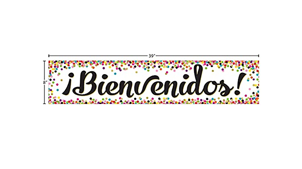 Bienvenidos Spanish Welcome Banner for Classroom