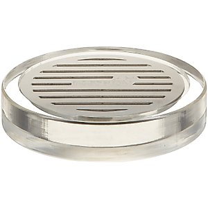 Rosseto LD127 Round Acrylic Drip Tray with Stainless Steel Insert for Beverage Dispensers, 4-1/4" Diameter x 1" Height