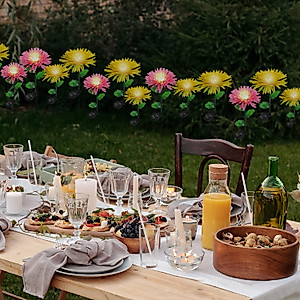 Solar Garden Lights, 2 Pack Solar Outdoor Lights, Chrysanthemum Shape Waterproof Solar Garden Decoration Lights for Lawn, Patio, Pathway, Yard (White)