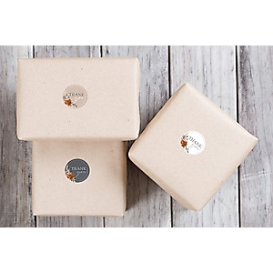 Indie Autumn Floral Thank You Labels / 250 Fall Flower Stickers / 1.5" Round Thank You Stickers / 3 Beautiful Thanks Designs